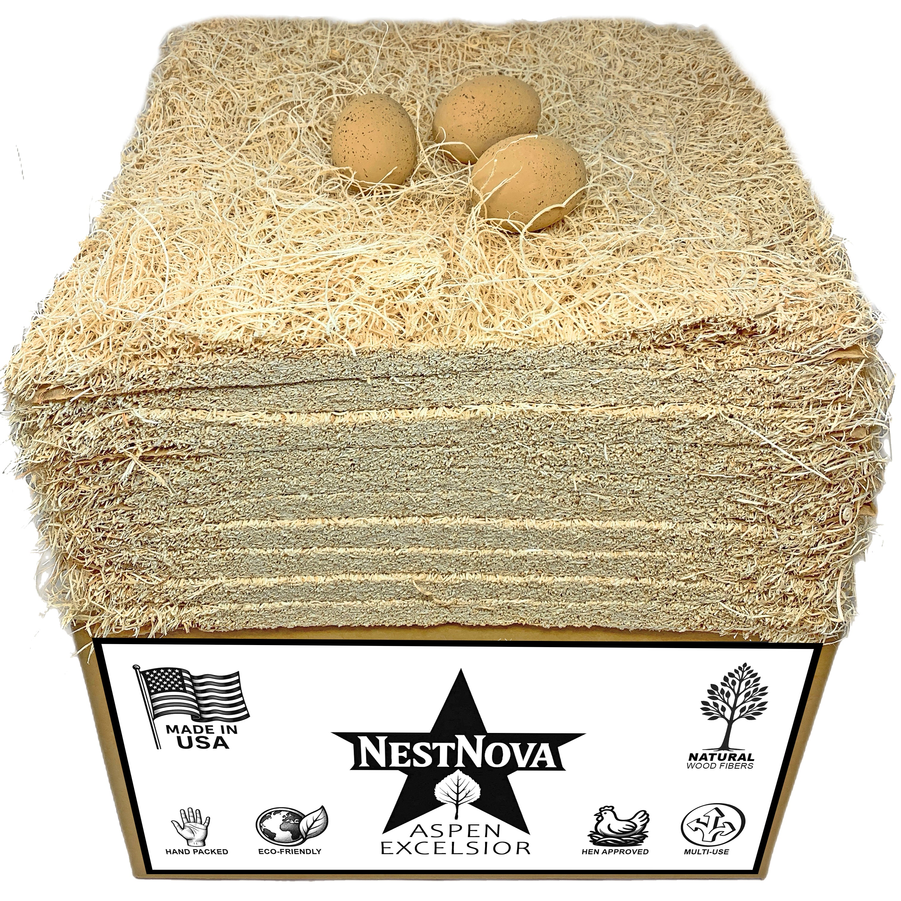 NestNova™ Aspen Excelsior Nesting Pads — 10 Pack – Eggspress Yourself